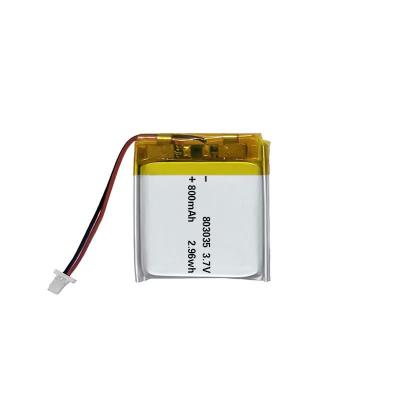 China 803035 3.7V 800mAh Lithium Polymer Battery Rechargeable Li-Po Battery for Small Lights and Beauty Instruments for sale