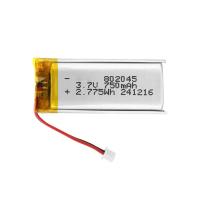 China Rechargeable 802045 Lithium Polymer Battery 3.7V 750mAh Li-Po Battery for Massage Gun Drone and Emergency Light for sale