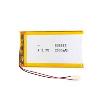 China 505573 Lithium Polymer Battery 3.7V 2500mAh Rechargeable Battery for LED Desk Lamp Power Bank for sale