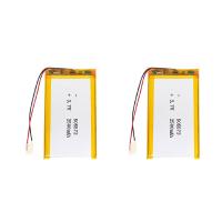 China 505573 Lithium Polymer Battery 3.7V 2500mAh Rechargeable Battery for LED Desk Lamp Power Bank for sale