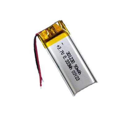 China 3.7V Rechargeable Battery 301230 Lithium Polymer Battery 90mAh for LED Lights Power Banks and GPS Trackers for sale