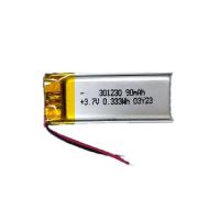 China 3.7V Rechargeable Battery 301230 Lithium Polymer Battery 90mAh for LED Lights Power Banks and GPS Trackers for sale