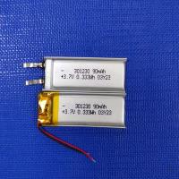 China 3.7V Rechargeable Battery 301230 Lithium Polymer Battery 90mAh for LED Lights Power Banks and GPS Trackers for sale