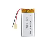 China 801738 Lithium Polymer Battery 3.7V 500mAh Soft Pack Lithium Battery for Bluetooth Earphones and Smart Wearable Devices for sale