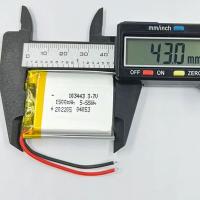 China 3.7V 103443 Li-Polymer Battery 1500mAh Small Size High Capacity Rechargeable Battery with Safety Protection Board for sale