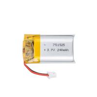 China 751525 3.7V 240mAh Polymer Lithium Battery for Outdoor Lights Microphones and Dash Cams for sale