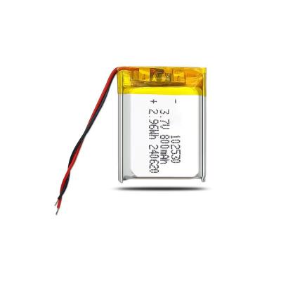China 102530 3.7V 800mAh Li-Po Battery for Remote Control Dog Trainer Beauty Device Car Instrument Makeup Box for sale