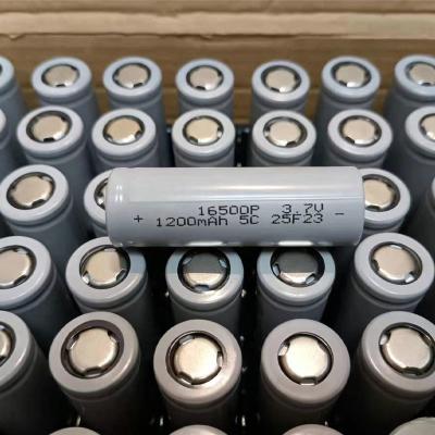 China 16500 Lithium Battery 3.7V 5C 1200mAh High Capacity High Rate Rechargeable Li-ion Battery Factory for sale