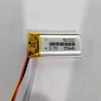 China 501532 250mAh LiPo Battery 3.7V Rechargeable Lithium Polymer Battery for Smart Watch Bluetooth Headset Small Electronics for sale