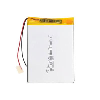 China 406080 3.7V 2500mAh 3000mah Li Polymer Battery for LED Lights Bluetooth and Beauty Devices for sale
