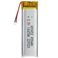 China 601452 450mAh 3.7V LiPo Battery Rechargeable Lithium Polymer Cell for Bluetooth Headset Smart Watch Small Electronics for sale