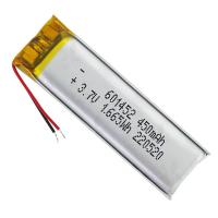 China 601452 450mAh 3.7V LiPo Battery Rechargeable Lithium Polymer Cell for Bluetooth Headset Smart Watch Small Electronics for sale