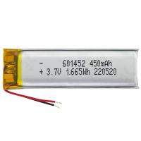China 601452 450mAh 3.7V LiPo Battery Rechargeable Lithium Polymer Cell for Bluetooth Headset Smart Watch Small Electronics for sale