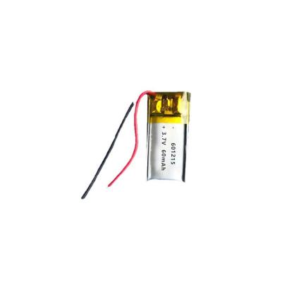 China 601215 3.7V 60mAh Rechargeable Lithium Polymer Battery for Bluetooth Headset for sale