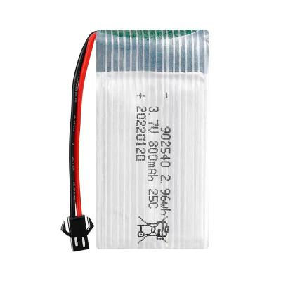 China 902540 3.7V 800mAh 25C High Discharge LiPo Battery for  Drone for sale