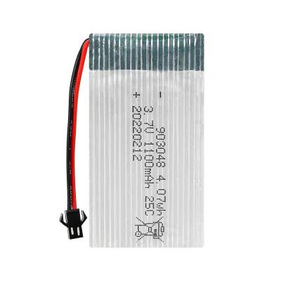 China 903048 Lithium Polymer Battery 3.7V 1100mAh 25C High Rate Discharge for RC Aircraft and Drone for sale