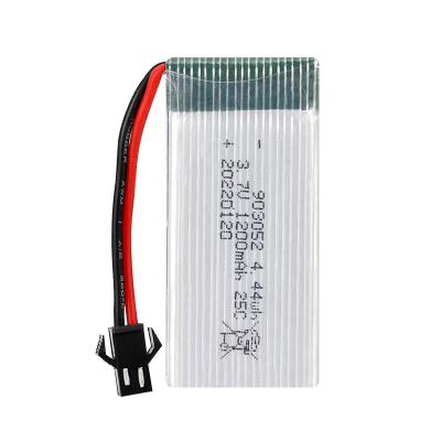 China 3.7V 1200mAh Lithium Polymer Battery 903052 25C High Discharge Rate RC Drone Lipo Cell for sale