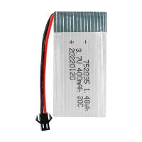 China 3.7V 400mAh Lithium Battery 752035 High Rate 20C Drone Battery for RC Aircraft for sale