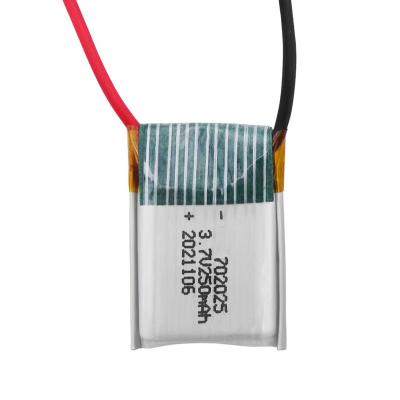 China 702025 3.7V 250mAh High C-rate LiPo Battery for Drone and RC Aircraft Model for sale