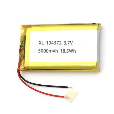 China Rechargeable 104372 Lithium Polymer Battery 3.7V 5000mAh Replacement Battery for LED Lights Toys and Digital Devices for sale