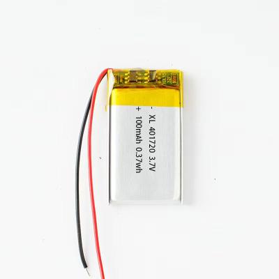 China 401720 Rechargeable Lithium Polymer Battery 3.7V 100mAh Li-Po Cell for Pedometer and Smart Bracelet for sale