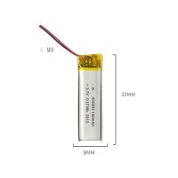 China 450833 3.7V 100mAh Lithium Polymer Battery Rechargeable Pouch Li-ion Cell for Mini RC Aircraft and Beauty Devices for sale
