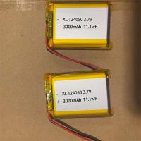 China 124050 Rechargeable Lithium Polymer Battery 3.7V 3000mAh Li-Po Cell for Electric Toys and Hand Warmers for sale