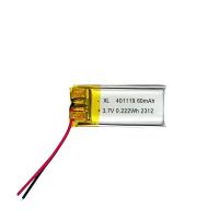 China 401119 Lithium Polymer Battery 3.7V 60mAh Battery Battery for bluetooth Headset Remote Control Selfie Stick for sale
