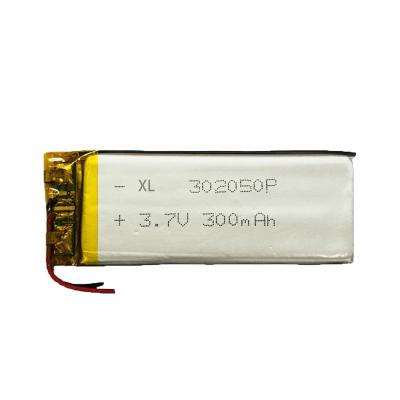 China 302050 Lithium Polymer Battery 3.7V 300mAh Thin Li-po Rechargeable Cell for Car LED Ambient Lights AR Glasses for sale