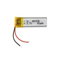 China 400930 Lithium Polymer Battery 3.7V 80mAh Rechargeable Li-Po Cell for Bluetooth Headsets Vehicle Central Control for sale