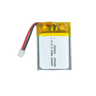 China 302530 3.7V 200mAh Lithium Polymer Battery Rechargeable Lipo Cell for Wireless Mouse Small Consumer Electronics for sale
