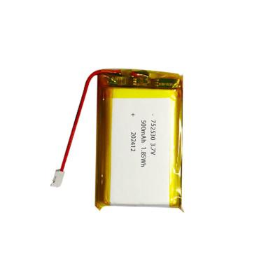 China 752530 Lithium Polymer Battery Cell  3.7V 500mAh  Suitable for Toys  Beauty Devices  Household Appliances for sale