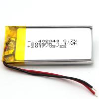 China 402040 Li-Po Lithium Polymer Battery 3.7V 300mAh for Bluetooth Voice Recorder for sale