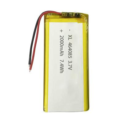 China Rechargeable 464085 Lithium Polymer Soft Pack Battery 3.7V 2000mAh Li Po Cell for Smart Wearable Devices Power Banks for sale