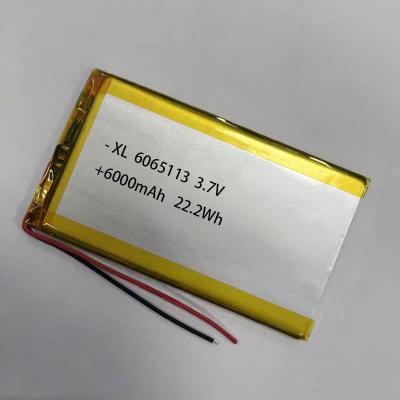 China Bulk Supply 6065113 3.7V 6000mAh a Grade Lithium Polymer Battery No Empty Capacity for Small Home Appliances for sale