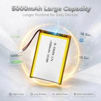 China 656090 Li-Polymer Battery 3.7V 5000mAh Rechargeable Soft Pack Lithium Battery for Power Bank for sale