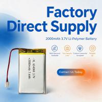 China 3.7V 2000mAh 654060 Soft Pack Li-po Battery 7.4Wh  Lithium Cell for Smart Home Mini Instrument Tracker for sale