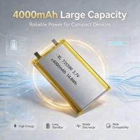 China In Stock 735590 3.7V 4000mAh Li-Polymer Battery Large Capacity Double Tabs  Power Bank Replacement Cell for sale