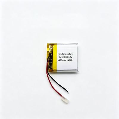China Grade a 503030 Li-po Battery 3.7V 400mAh Wide Temperature Soft Pack Cell for Small Industrial Monitoring Equipment for sale