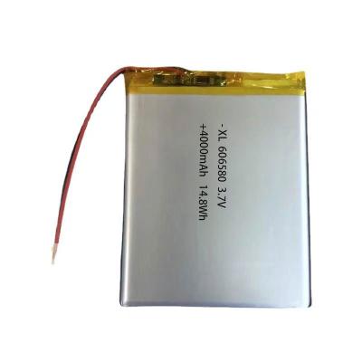 China Model 606580 3.7V 4000mAh Li-Polymer Battery for Outdoor Camping Lights Power Bank and Bluetooth Speakers for sale