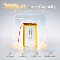 China 3.7V 3000mAh 605080 Rechargeable Soft Pack Li-po Battery Safe Stable Discharge for Portable Instrument Smart Home Devices for sale