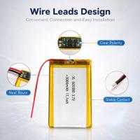 China 3.7V 3000mAh 605080 Rechargeable Soft Pack Li-po Battery Safe Stable Discharge for Portable Instrument Smart Home Devices for sale