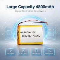 China 546280 3.7V 4800mAh Rechargeable Li-po Battery Cell High Energy Density Safe for Power Bank Smart Instrument Tracker for sale