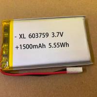 China 3.7V 1500mAh 603759 Rechargeable Soft Pack Li-po Battery  for Tracking Device Smart Home Mini Instrument for sale