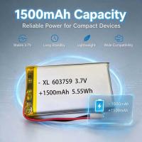China 3.7V 1500mAh 603759 Rechargeable Soft Pack Li-po Battery  for Tracking Device Smart Home Mini Instrument for sale