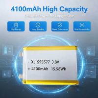 China Grade a  595577 Li-po Battery 3.8V 4100mAh  Rechargeable Lithium Cell for Smart Wearable Devices for sale