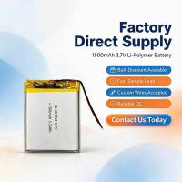 China 604050 3.7V 1500mAh  Polymer Battery 5.55Wh  Soft Pack Li-po Cell for Small Electronic Gadgets for sale