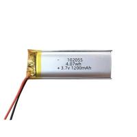 China 102055 	 Lipo Battery 3.7V 1200mAh Large Capacity Rechargeable Battery for Beauty Devices and Electric Toothbrushes for sale