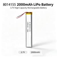 China Long Size Ultra Thin 8014155 Lithium Polymer Battery 3.7V 2000mAh Suitable for LED Lights and Household Appliances for sale