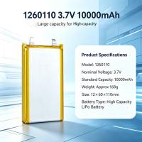 China High Capacity 1260110 3.7V 10000mAh Lithium Polymer Battery Rechargeable Li-Po Battery for Portable Power Bank for sale